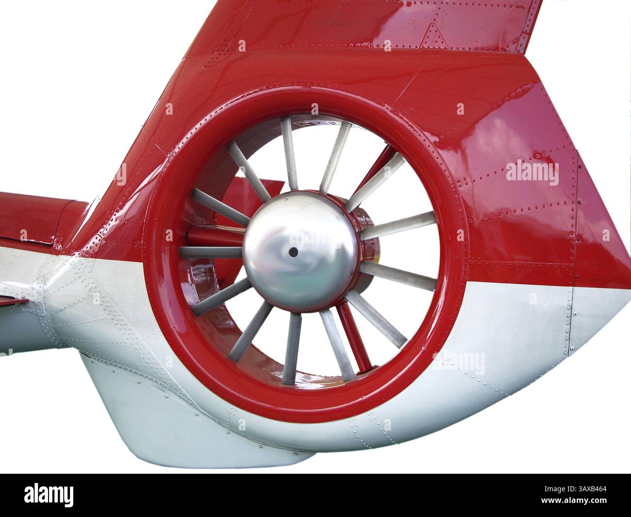 Tail rotor of a helicopter - cropped on white Stock Photo - Alamy