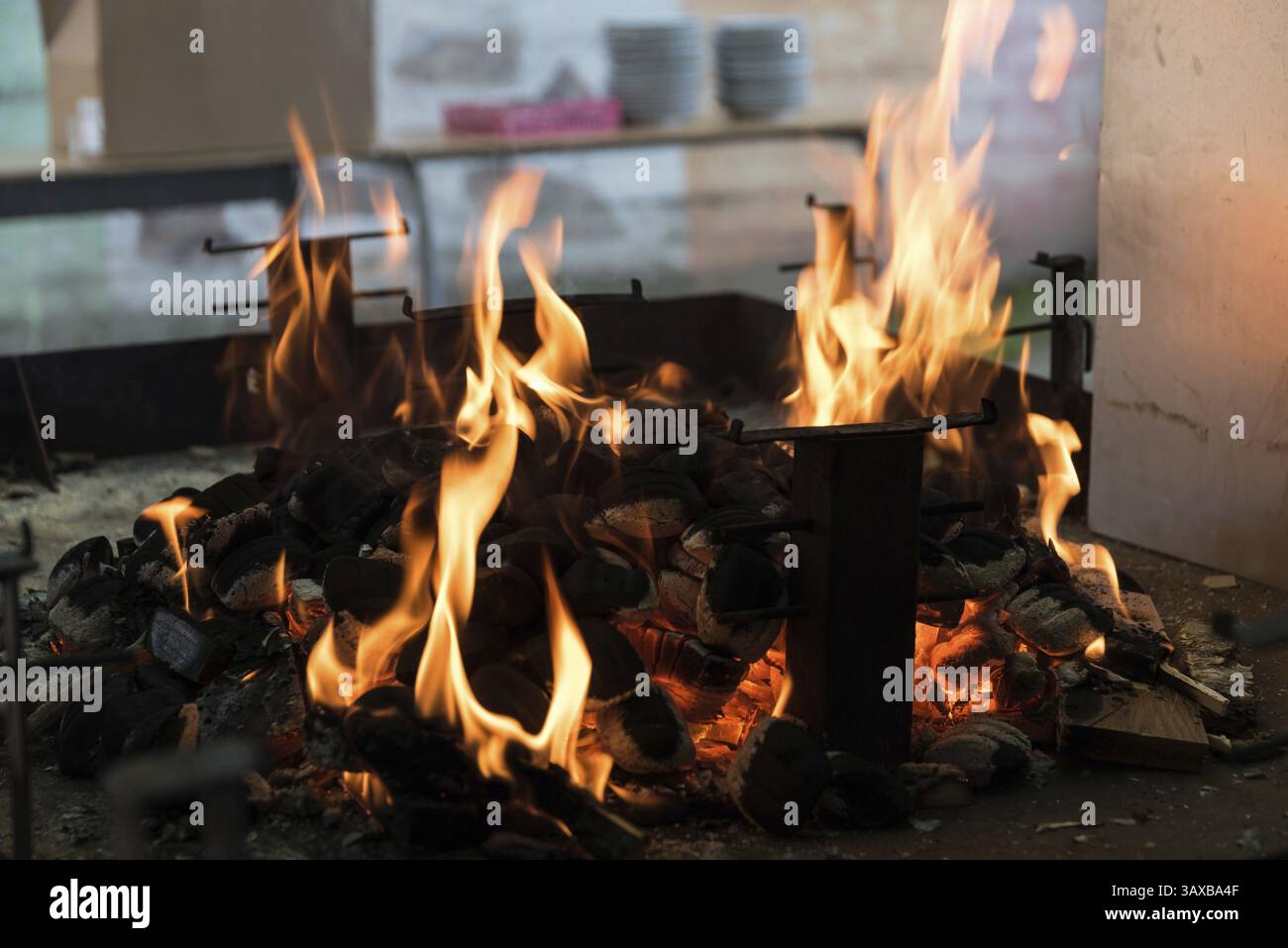 One time barbecue fire hi-res stock photography and images - Alamy