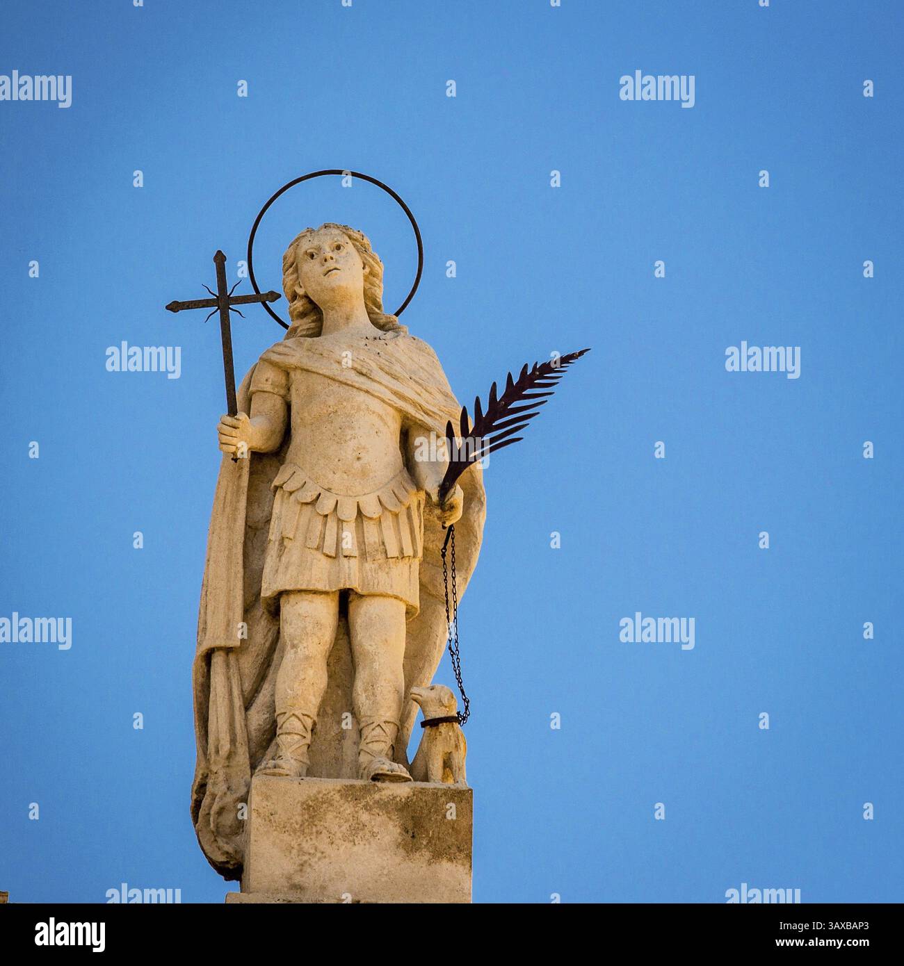 Detail of a statue in a Sicilian baroque church Stock Photo - Alamy