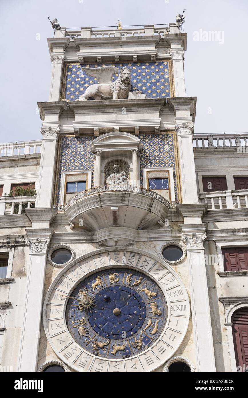Clock tower - magnificent monument on St Mark's Square in Venice, Torre ...