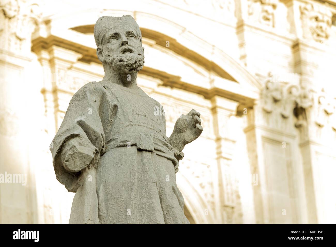 Detail of a statue in a Sicilian baroque church Stock Photo - Alamy