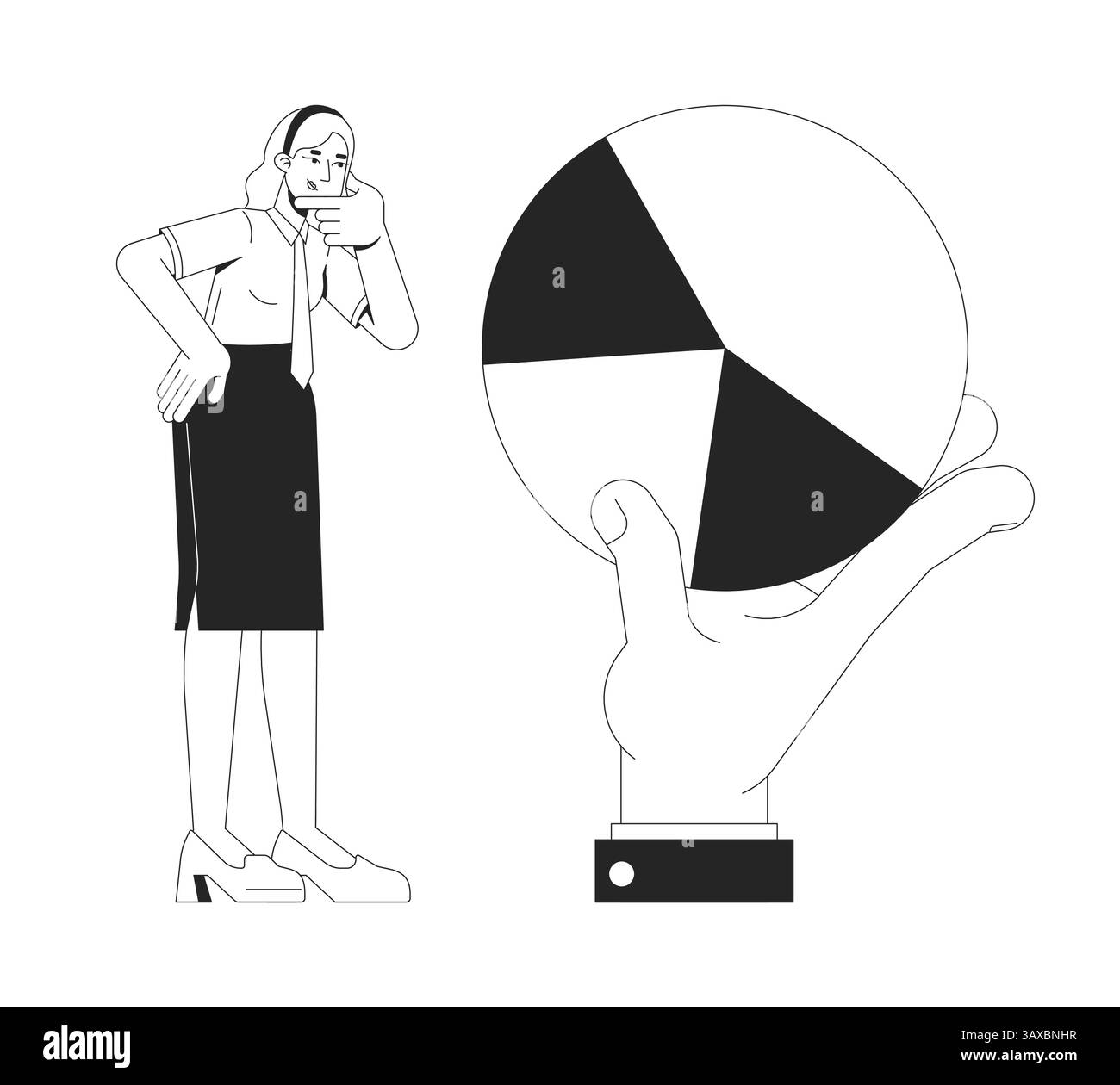 Taking closer look at data line illustration concept Stock Vector Image ...