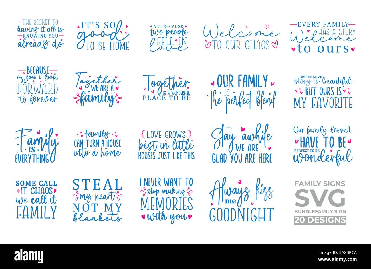 Family Signs SVG Bundle Stock Vector Image & Art - Alamy