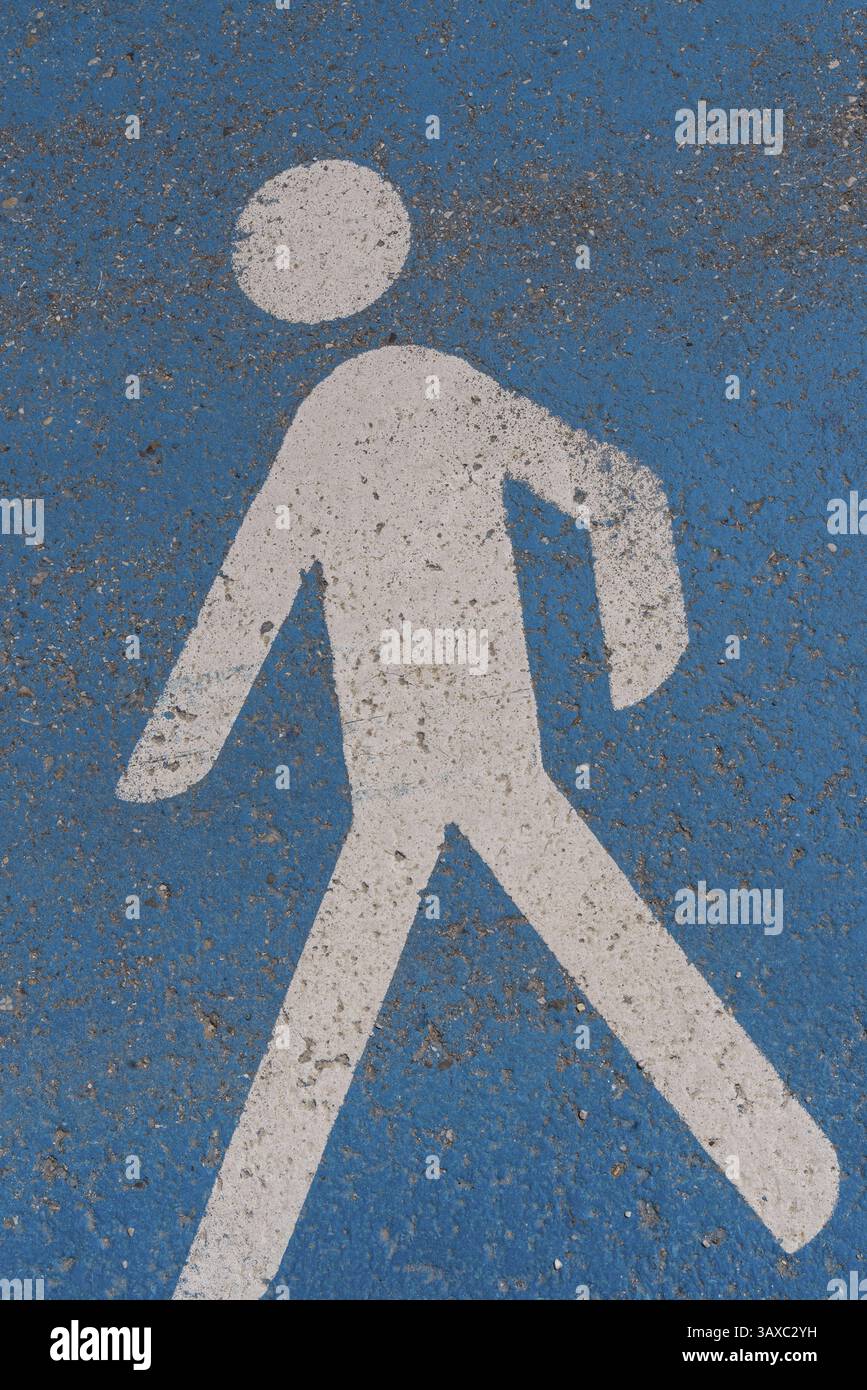 Pedestrian crossing with road markings - road safety Stock Photo - Alamy