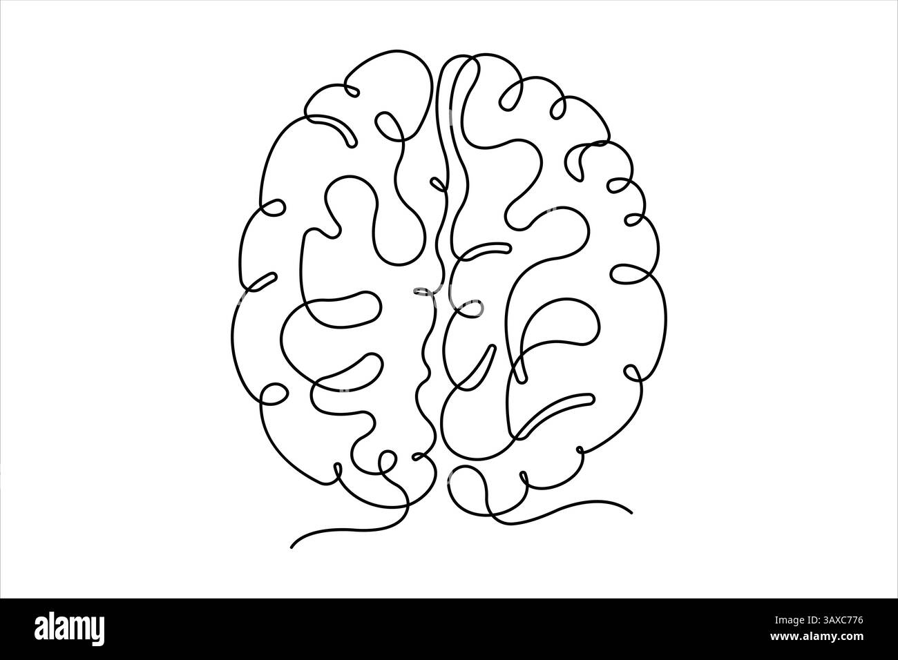 One line art silhouette brain design, Logo design, Hand drawn ...