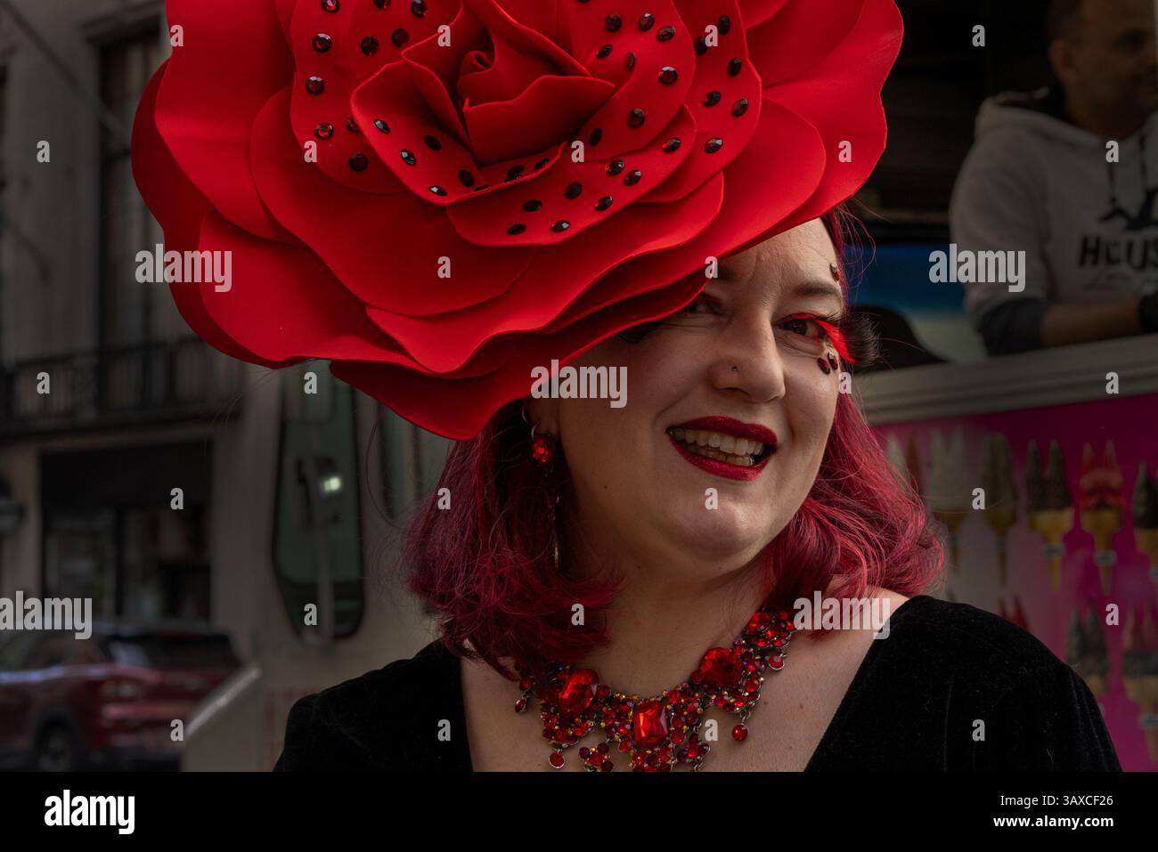Bonnets of all sizes, color and shapes were displayed on 5th Avenue ...