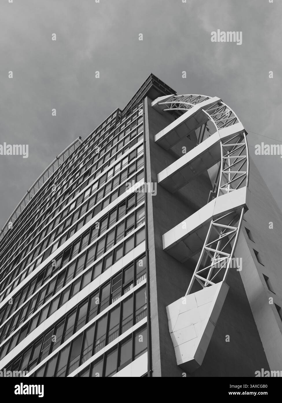 Modern Architectural Design featuring a Unique Curved Facade presented ...