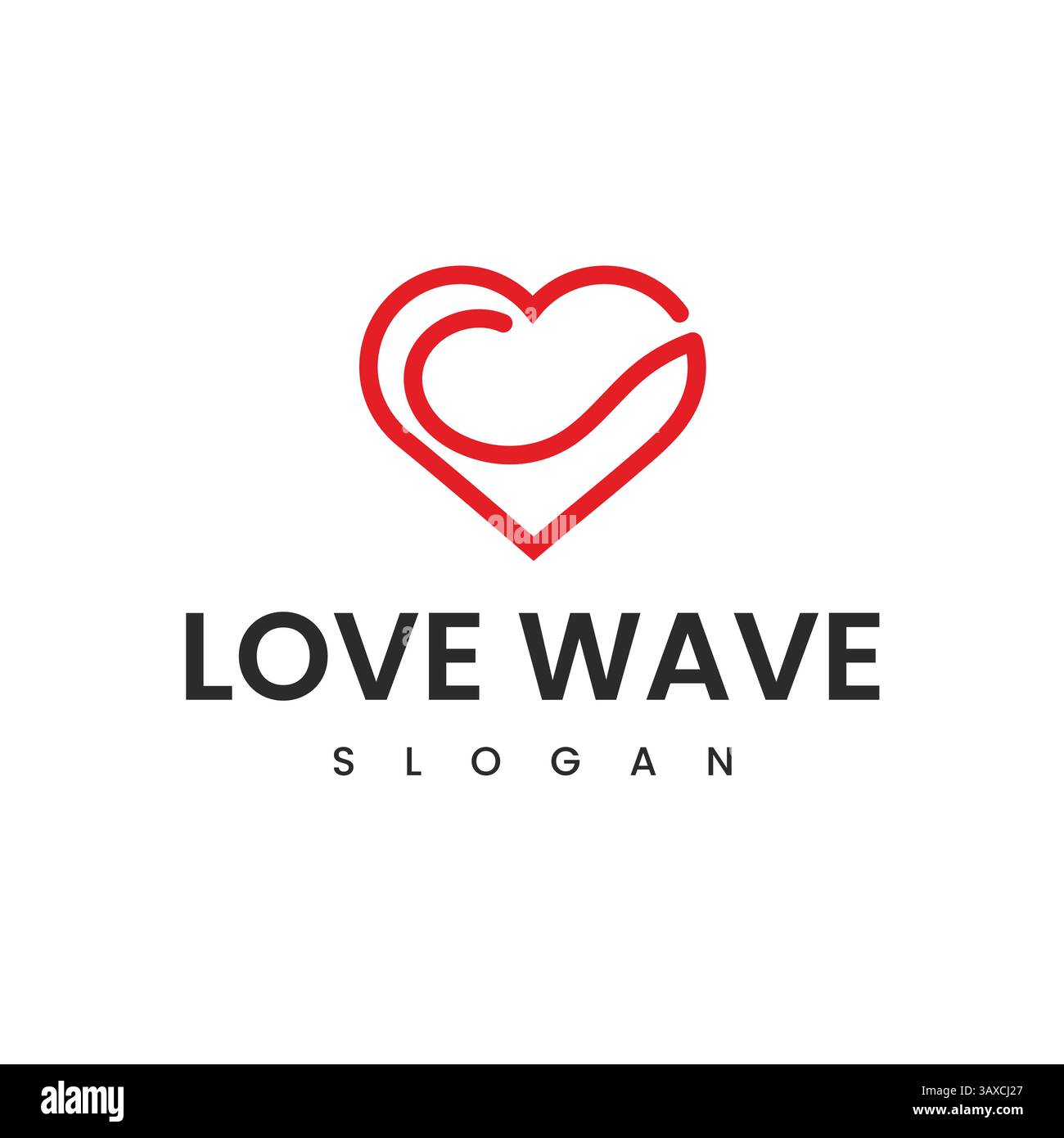 Heart water beach love shape Stock Vector Images - Alamy