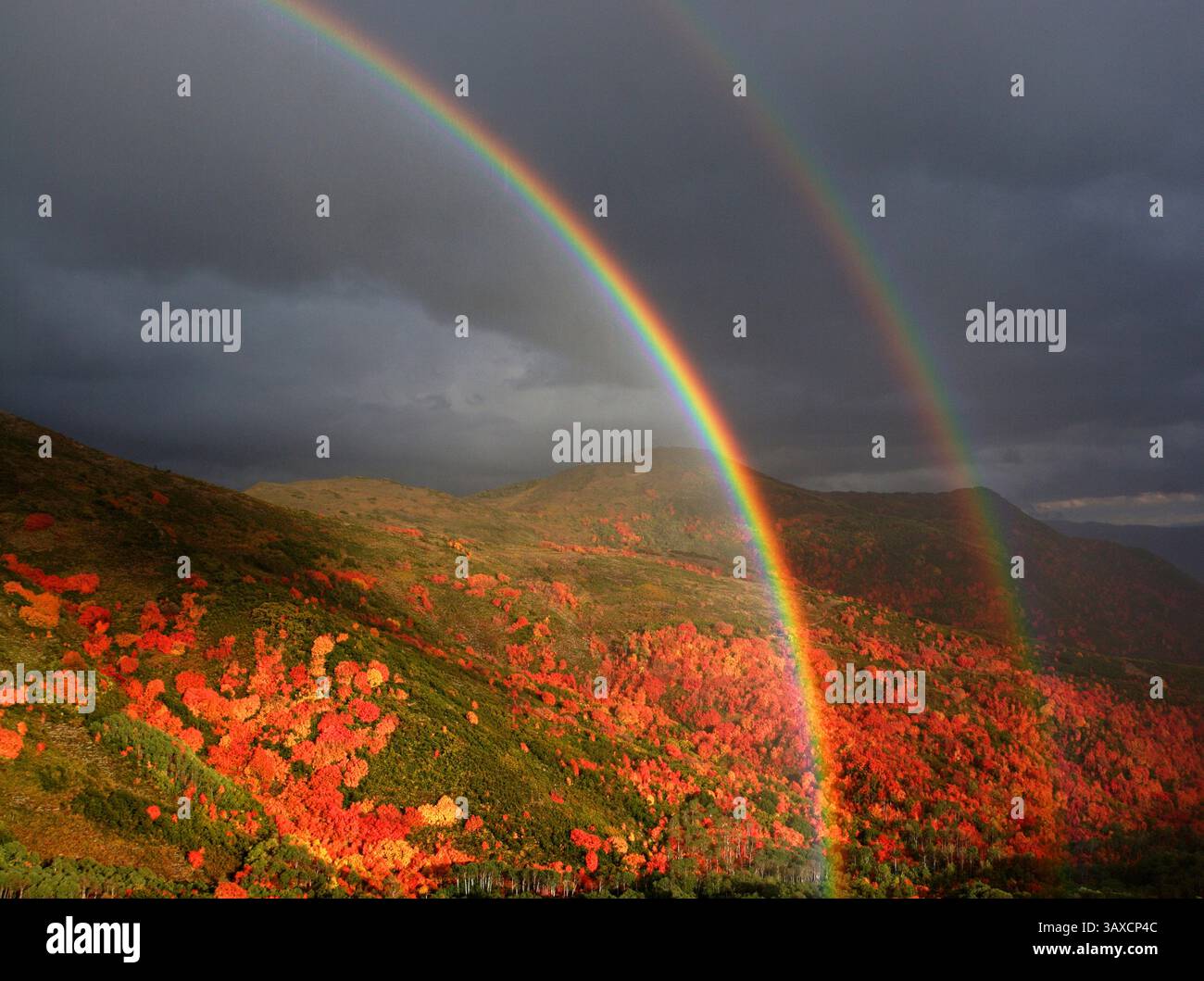 Double rainbow fall color hi-res stock photography and images - Alamy