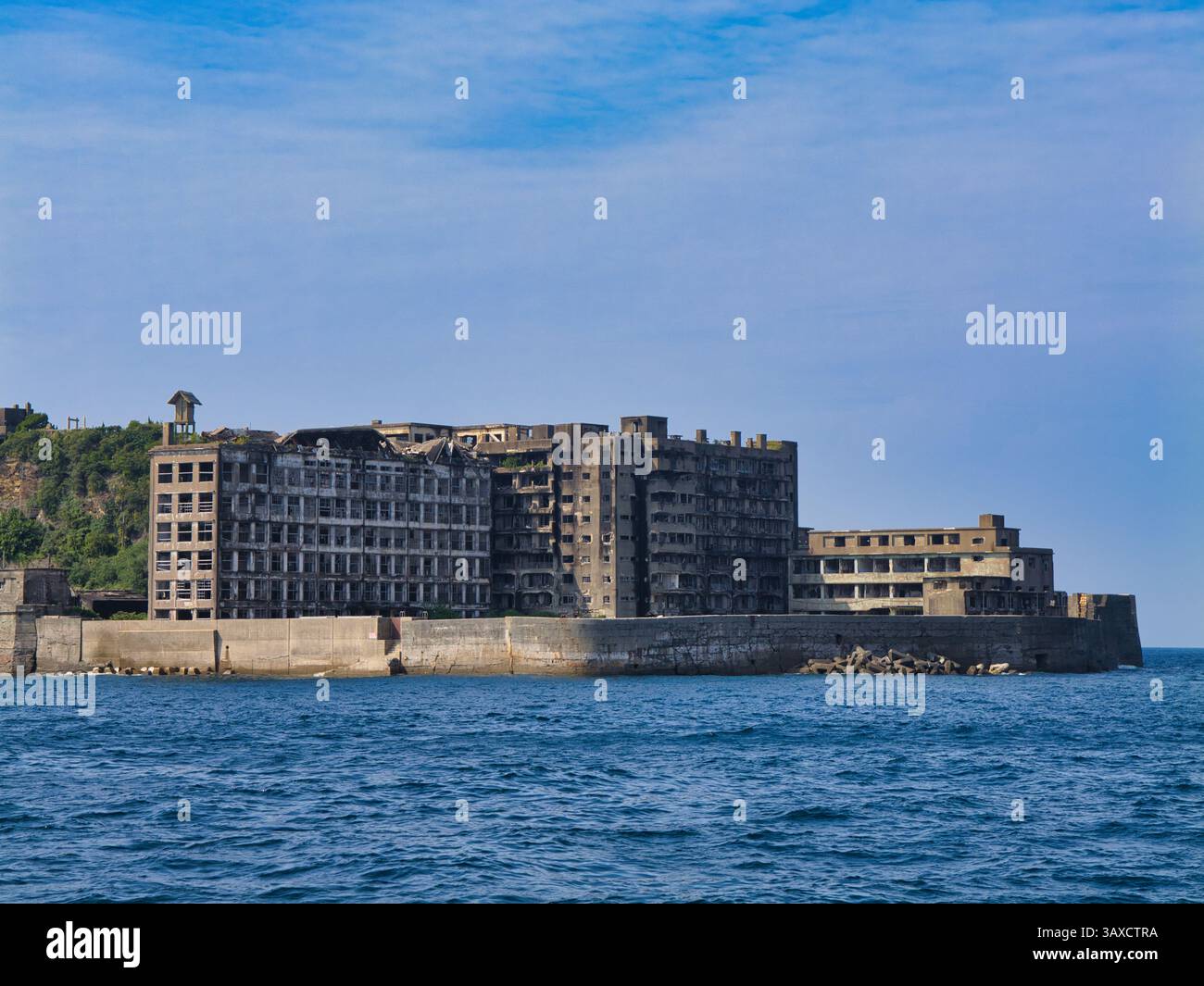 Abandoned buildings on Gunkanjima Island, also known as Battleship ...
