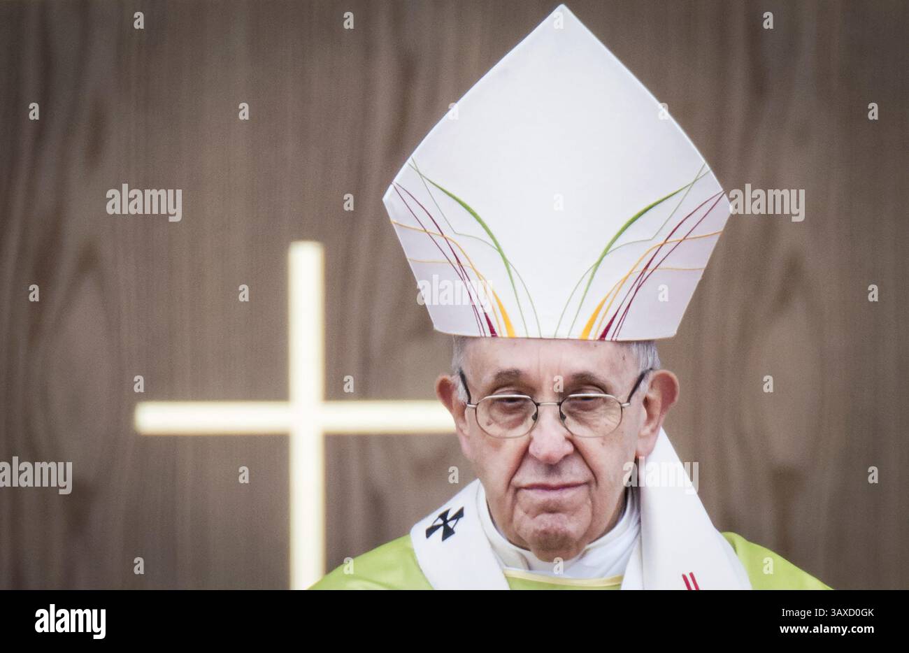 File photo dated 26/08/18 of Pope Francis attending the closing Mass at ...