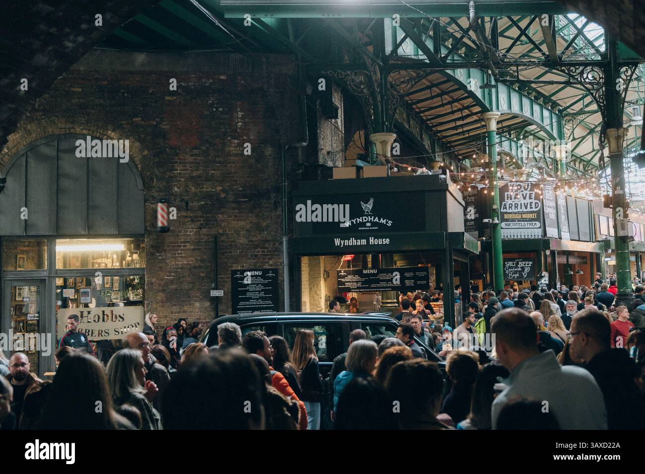 Busy Street in Borough Market in Southwark, London, UK Stock Photo - Alamy