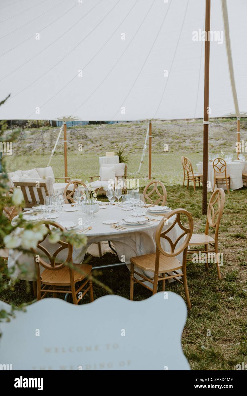 Tented seating hi-res stock photography and images - Alamy