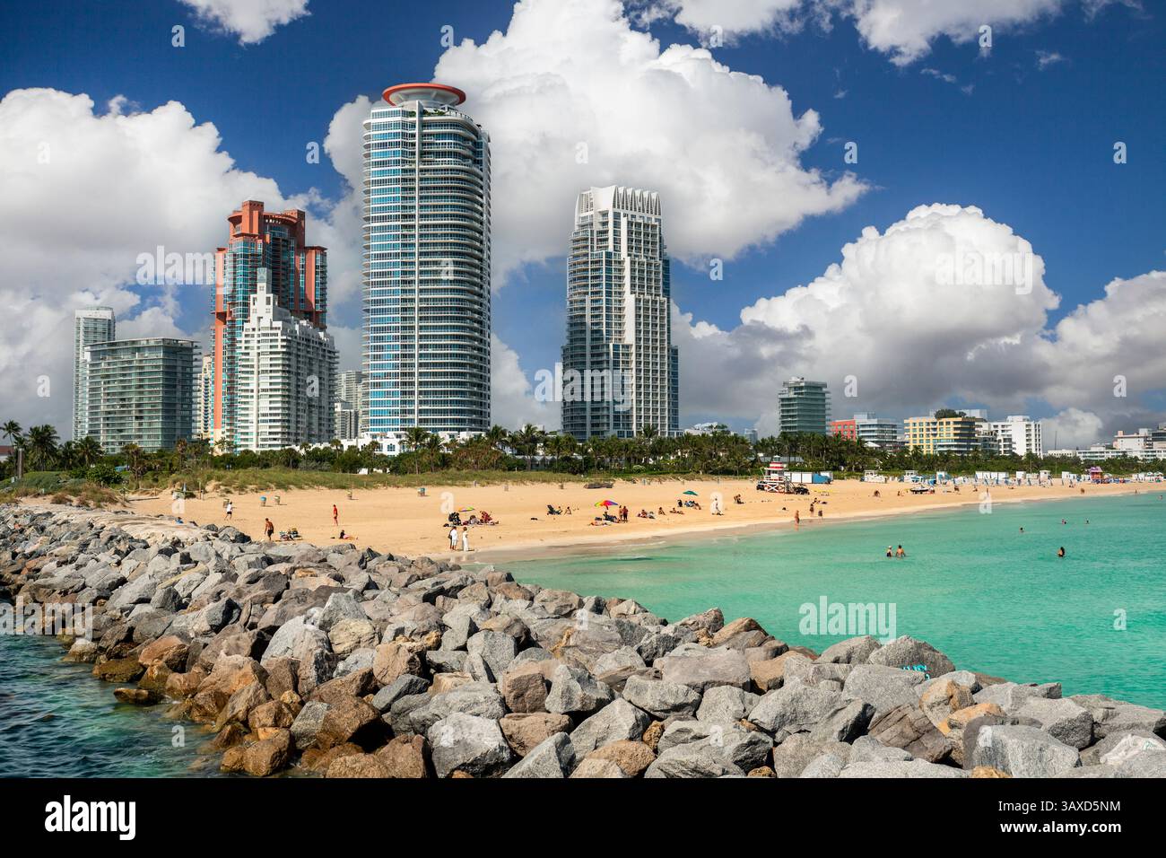 Miami Beach city skyline Florida USA Stock Photo - Alamy