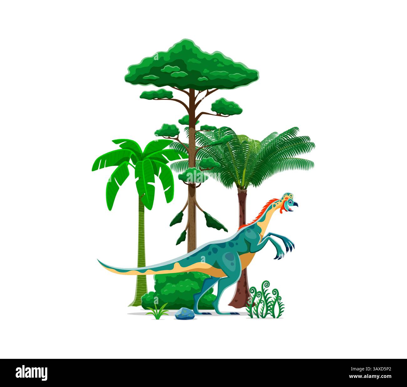 Oviraptor prehistoric dinosaur character in natural landscape with ...