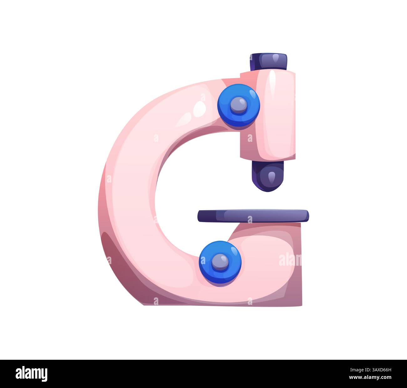 Hospital font, microscope letter G. Medical lab equipment ABC font sign ...