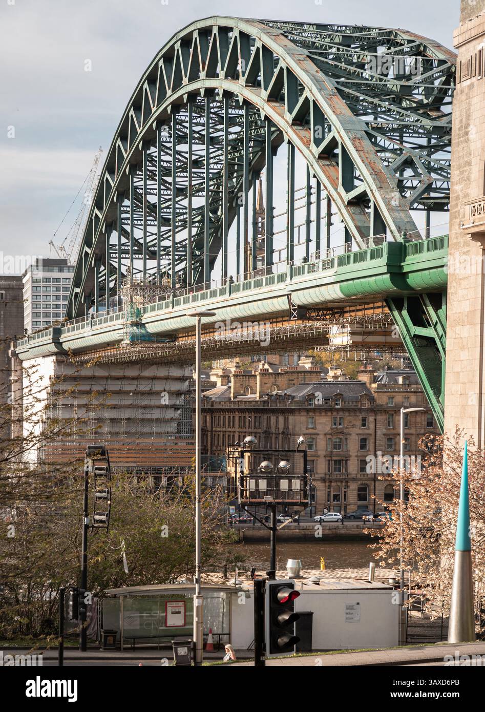 Newcastle, UK - Apr 11, 2025 - A view of Tyne Bridge featured at a ...