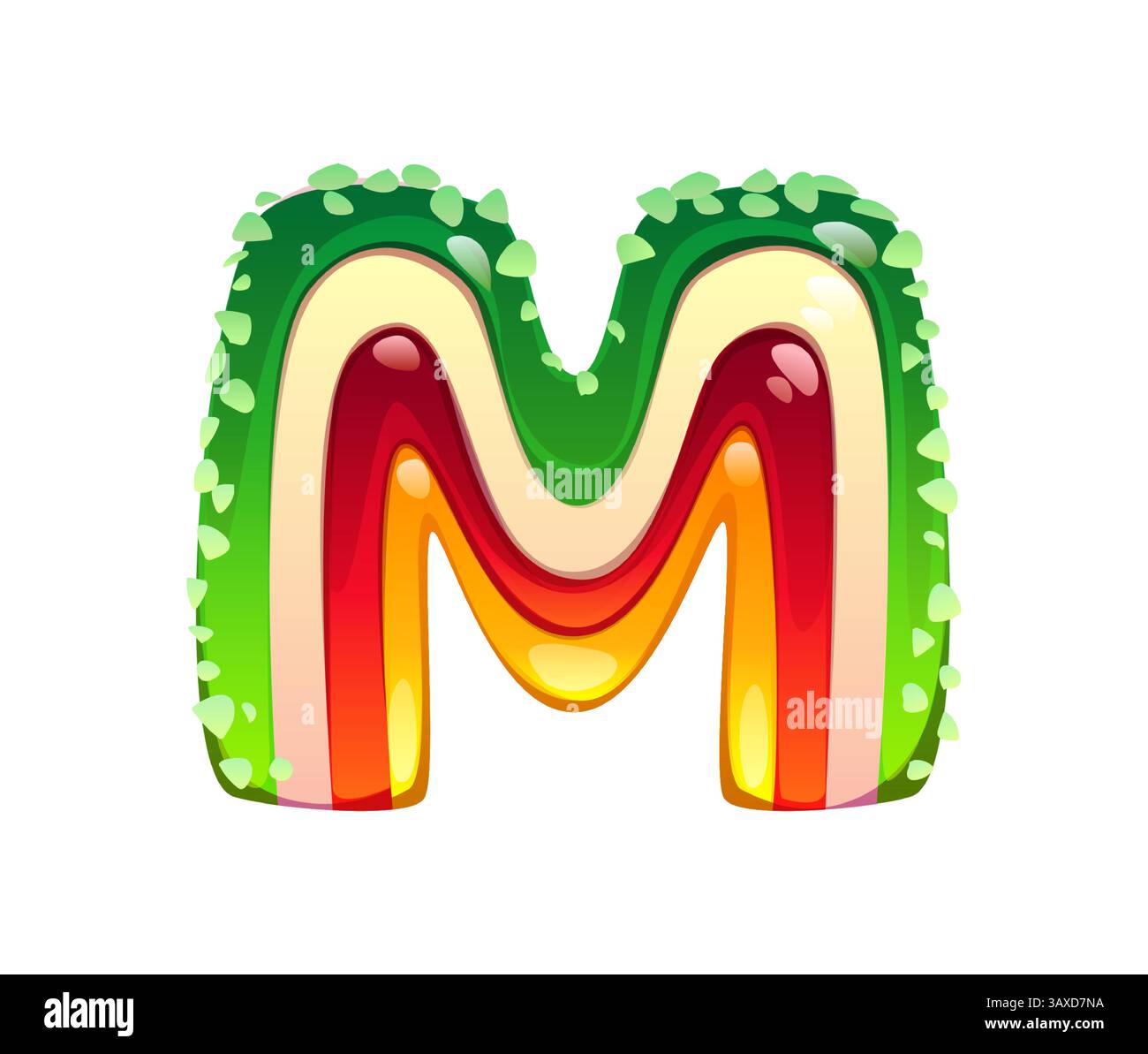 Gummy jelly candy font, cartoon sweet dessert type for confectionery ...