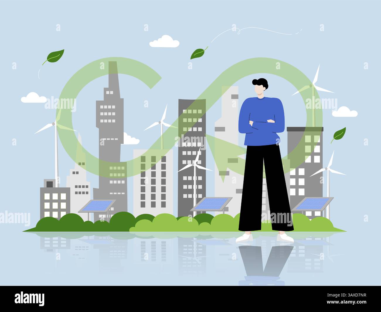 Individual promoting sustainable urban living and green practices ...