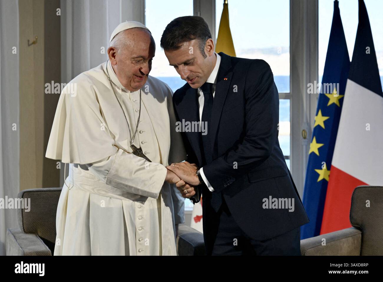 Marseille, France. 21st Apr, 2025. File photo - Pope Francis meets with ...