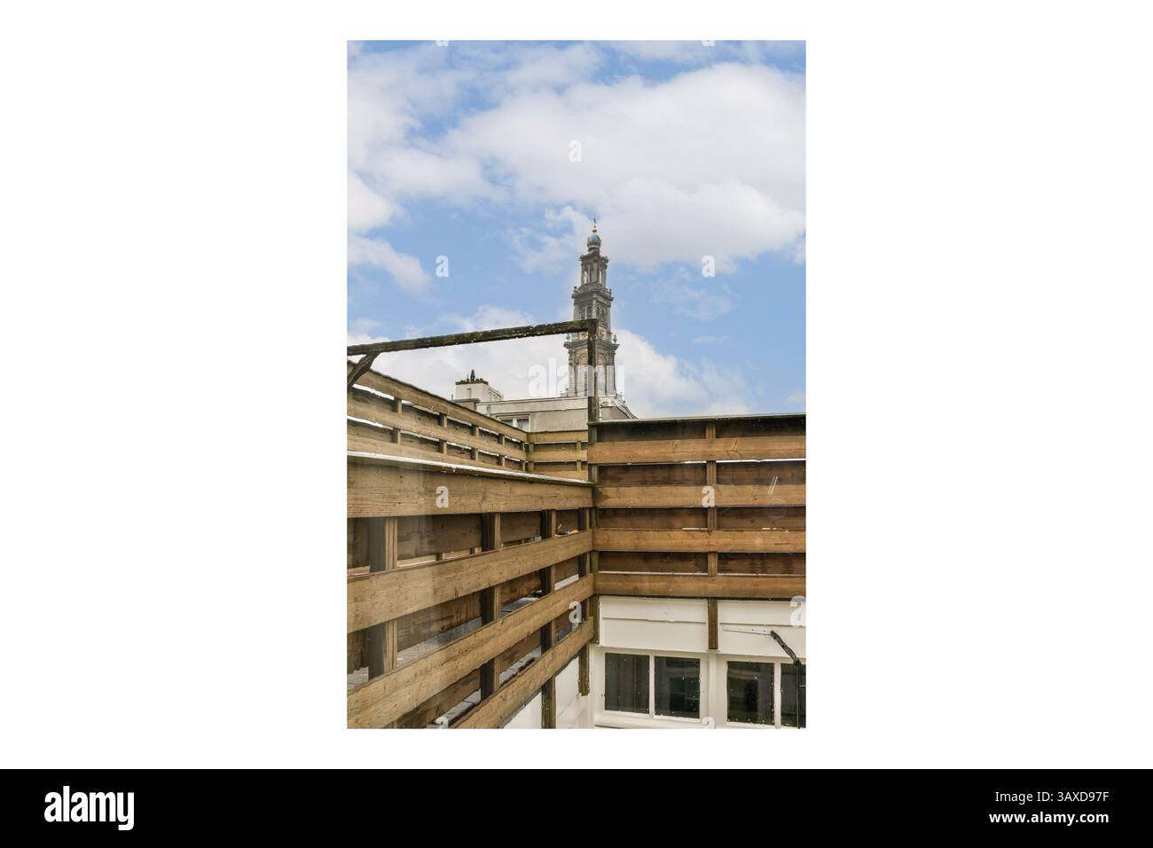 A captivating perspective from a balcony showcasing a historic building ...