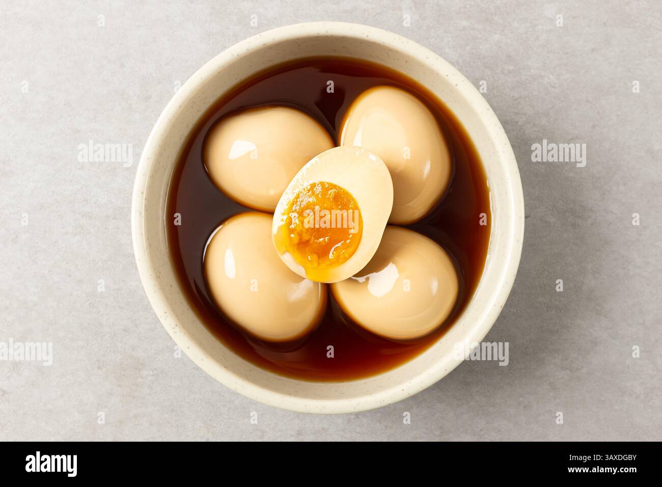 Soy Sauce Marinated Soft Boiled Egg Stock Photo - Alamy