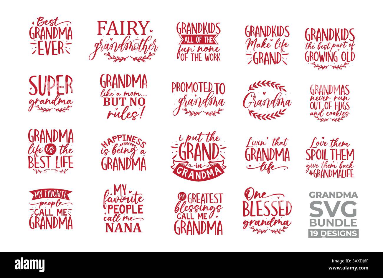 grandma SVG bundle Stock Vector Image & Art - Alamy