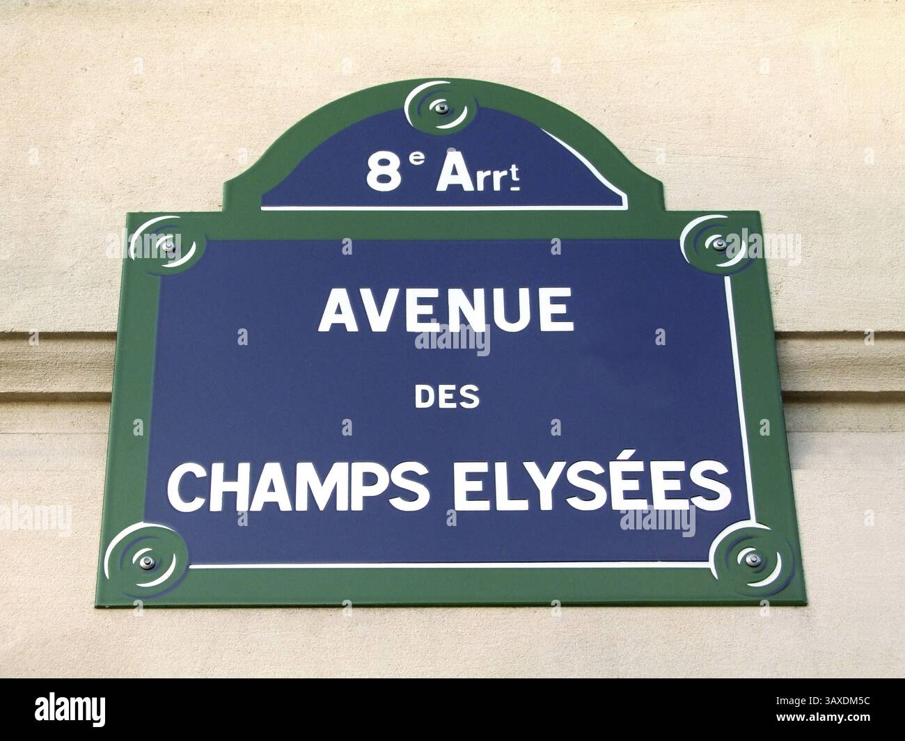Street sign on the Champs Elysees in Paris Stock Photo - Alamy