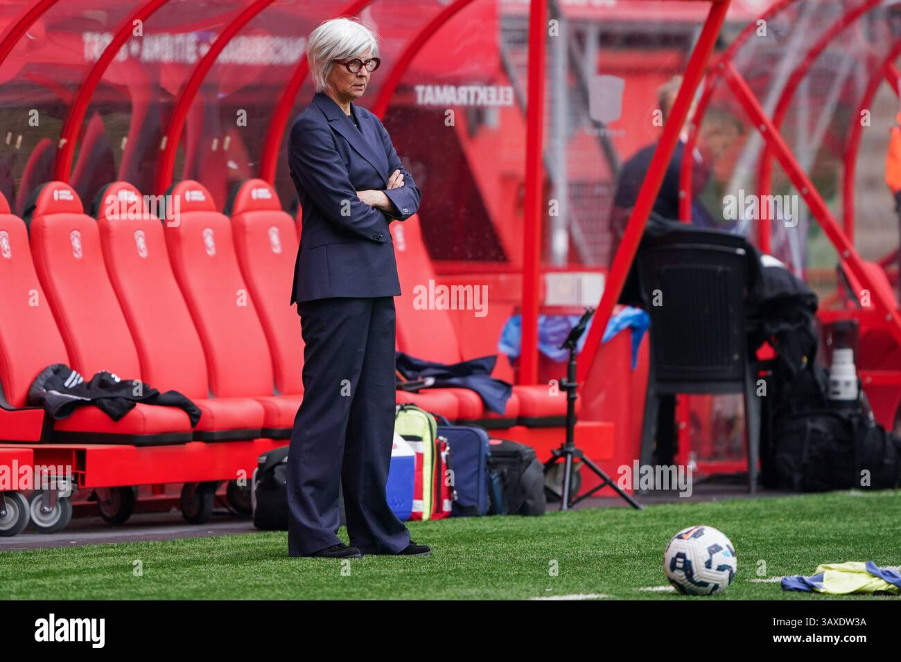 ENSCHEDE, NETHERLANDS - APRIL 21: Head Coach Hesterine de Reus of Ajax ...