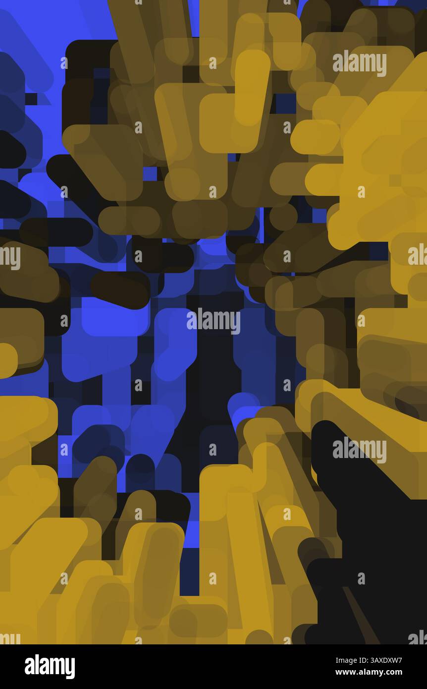 Dynamic pattern of elongated shapes creates hi-res stock photography ...