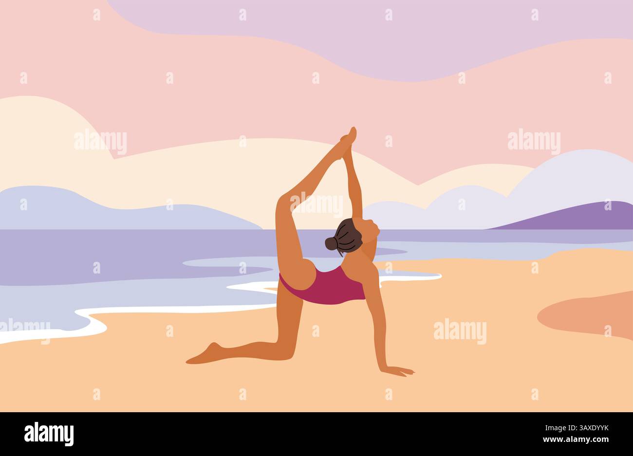 Fitness woman outdoor doing Stock Vector Images - Alamy