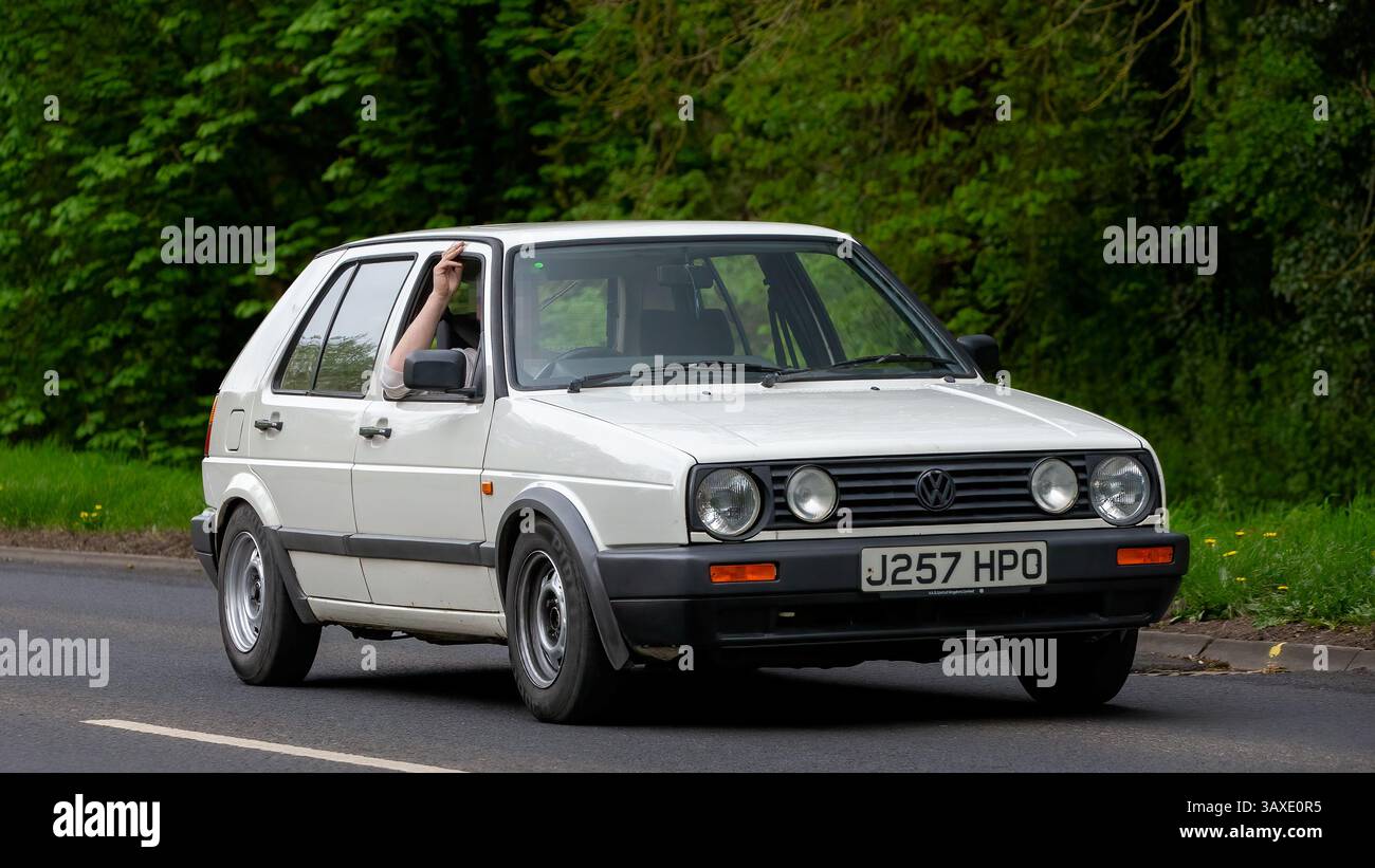 Milton Keynes,UK - Apr. 9th 2025: 1991 Volkswagen Golf classic car ...
