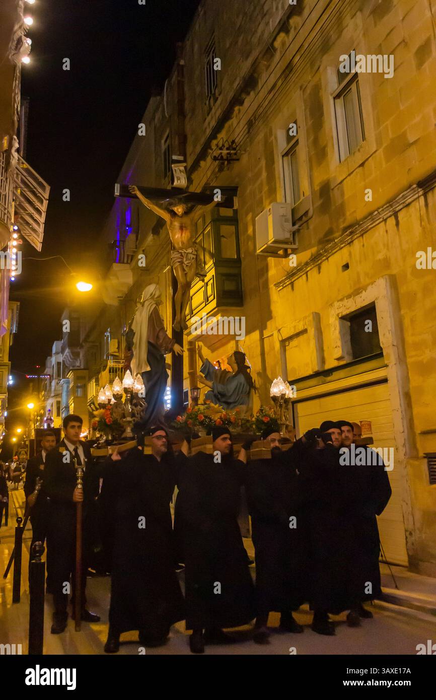 COSPICUA, MALTA - APRIL 18th, 2025 Religious Procession Featuring ...