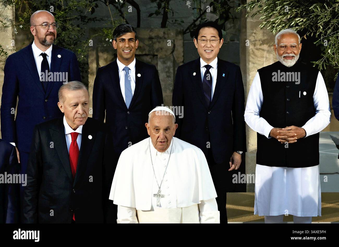 FILE: Pope Francis (front row second from right) and European Council ...