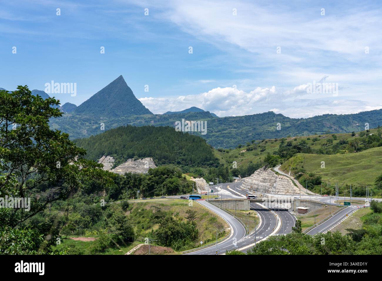 Cerro Tusa and the Autopista Conexion Pacifica 1 near Venecia, Colombia ...