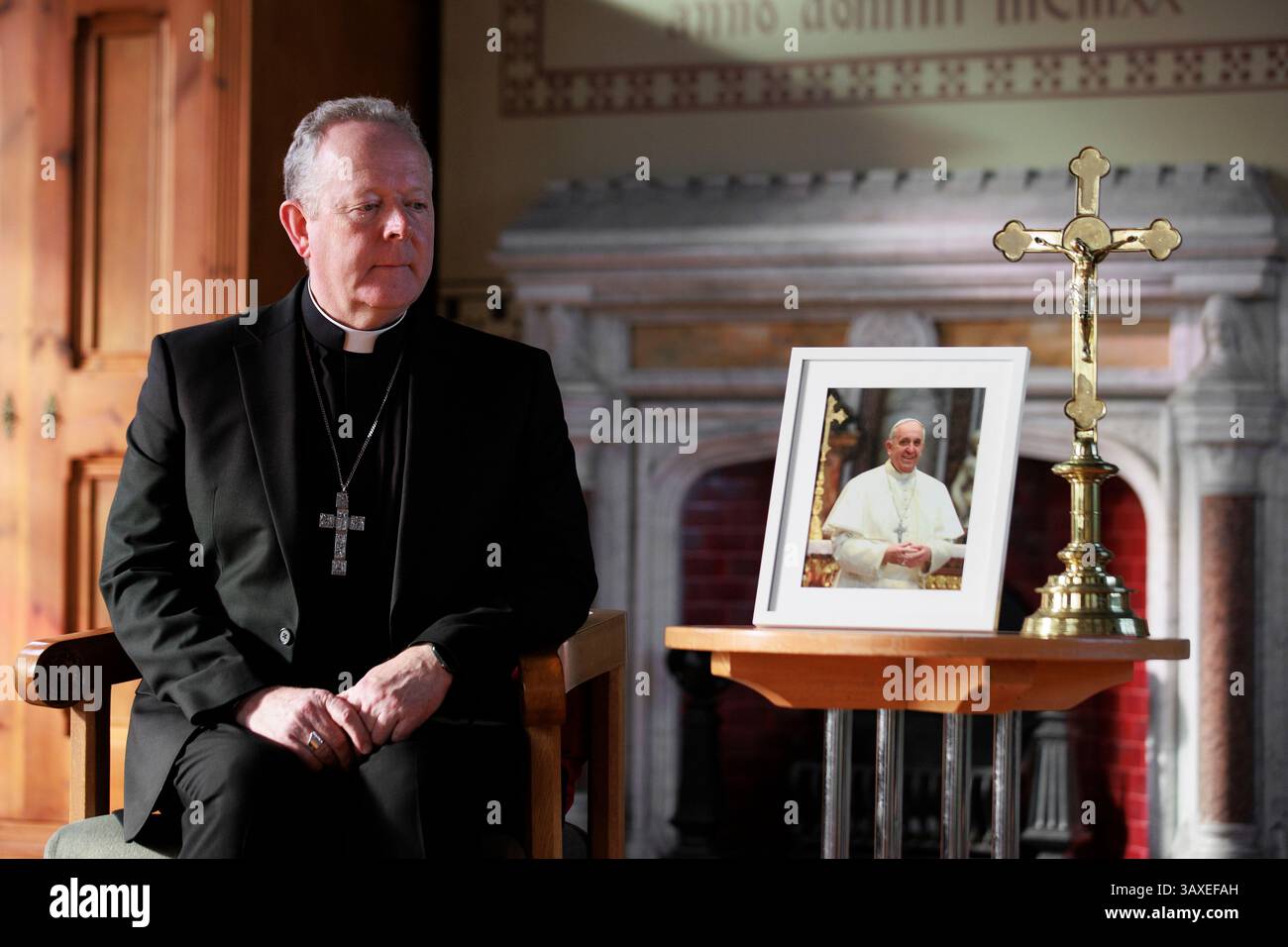 The Archbishop of Armagh, Eamon Martin after an interview at the ...