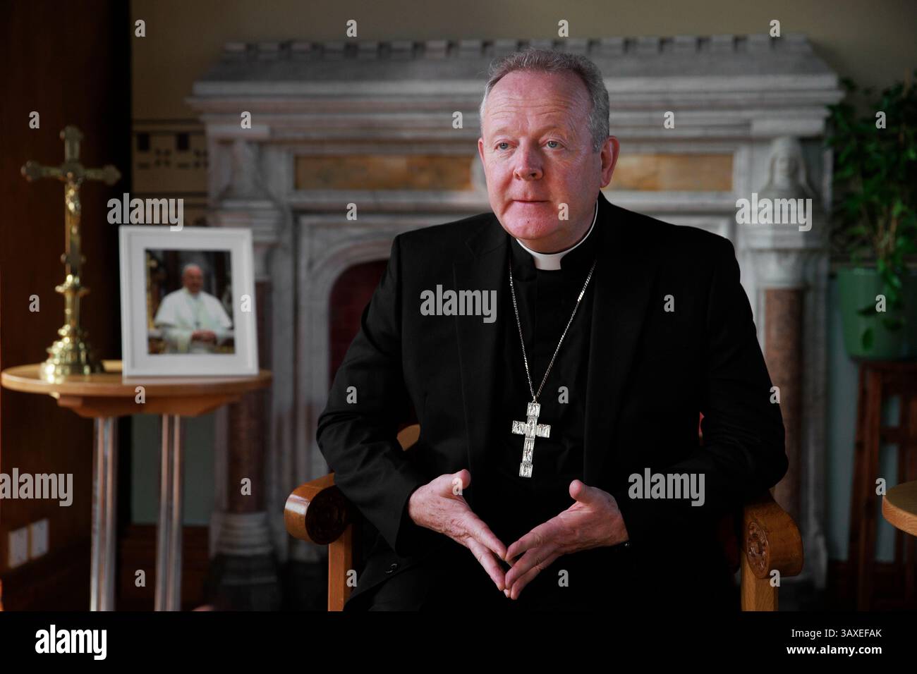 The Archbishop of Armagh, Eamon Martin after an interview at the ...