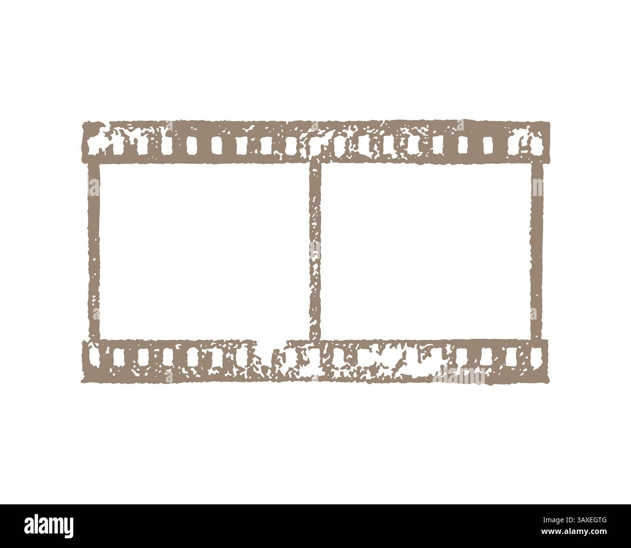 Old grunge film strip, vintage film frame. Video or film overlay ...