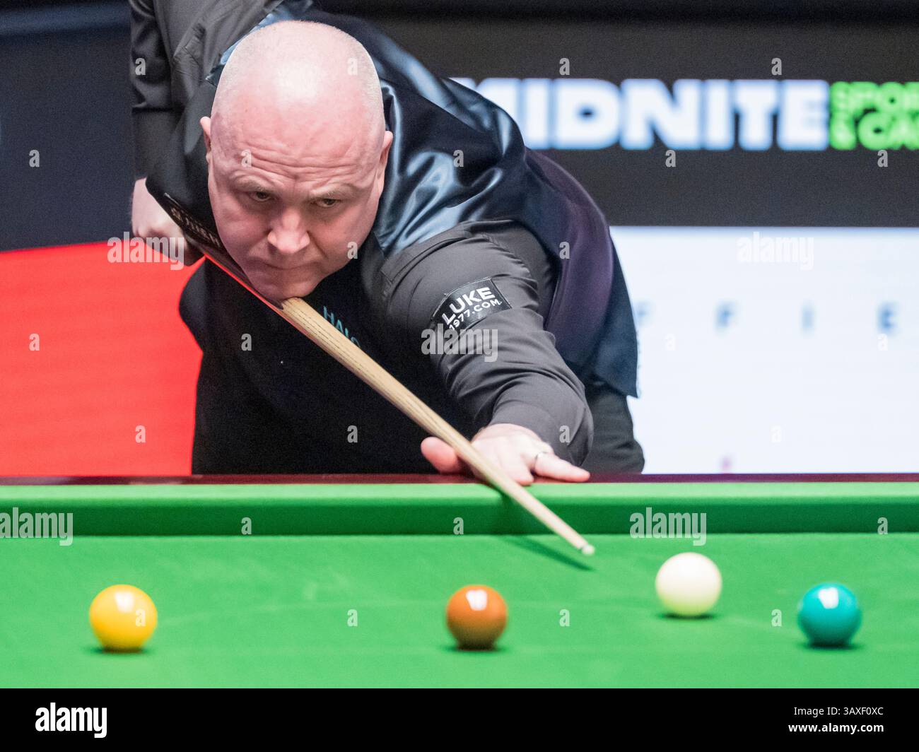 John Higgins during his match against Joe O'Connor (not pictured ...