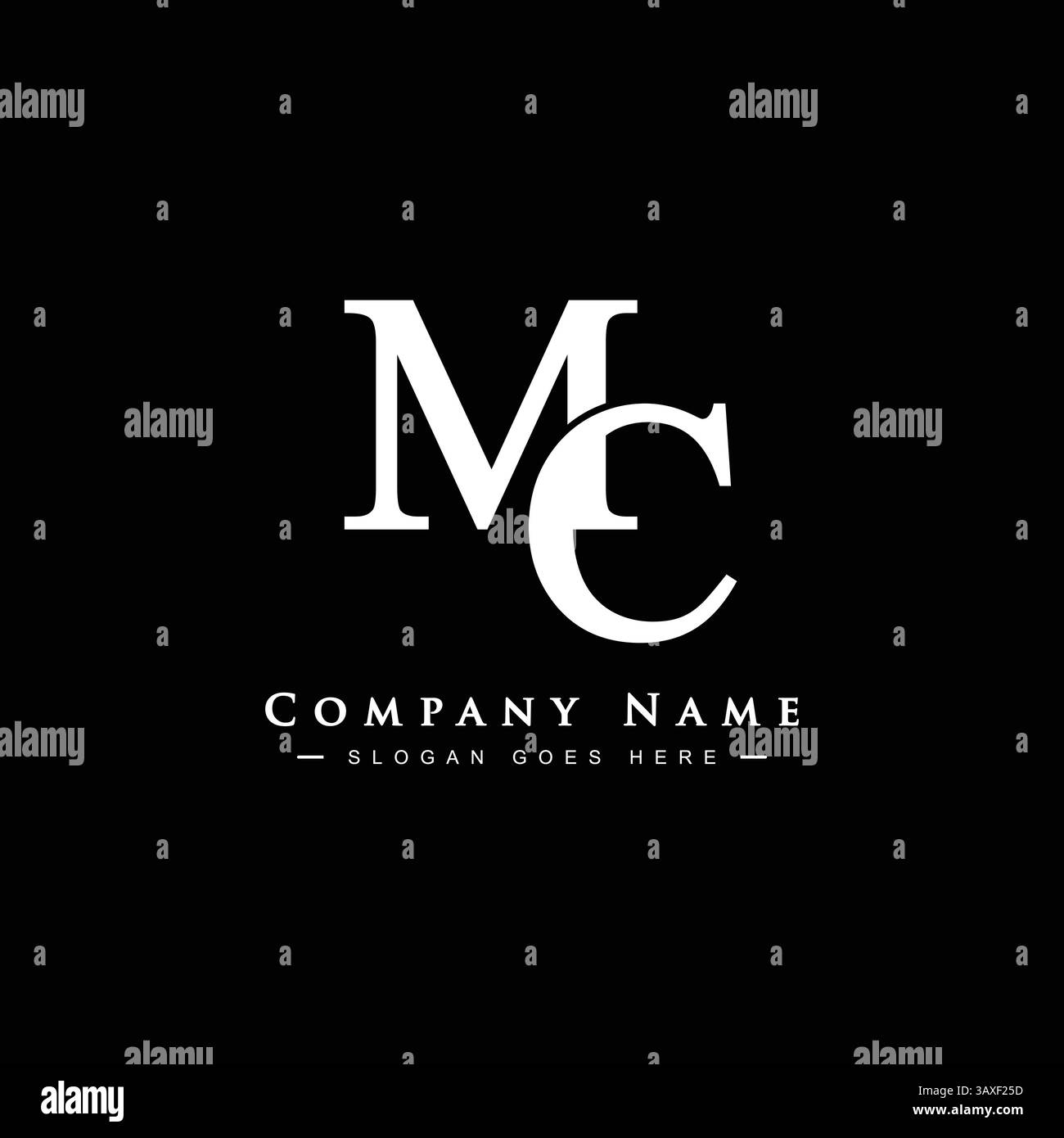 Initial MC Vector Logo - Elegant Monogram Template for letter M and C ...