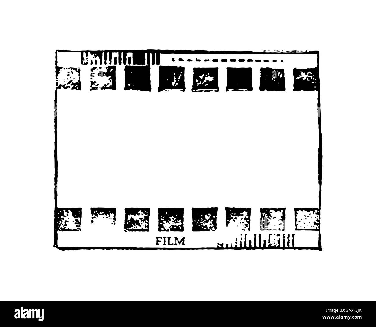Vintage film frame, old grunge film strip. Video or film overlay ...