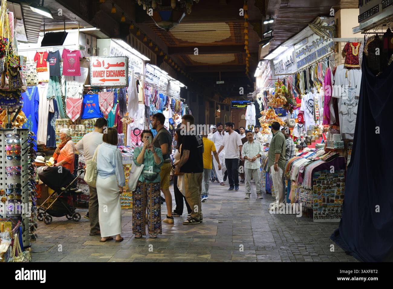 Muscat, Oman - April 01, 2025: Inside Muscat souq. Muttrah Souq is one ...