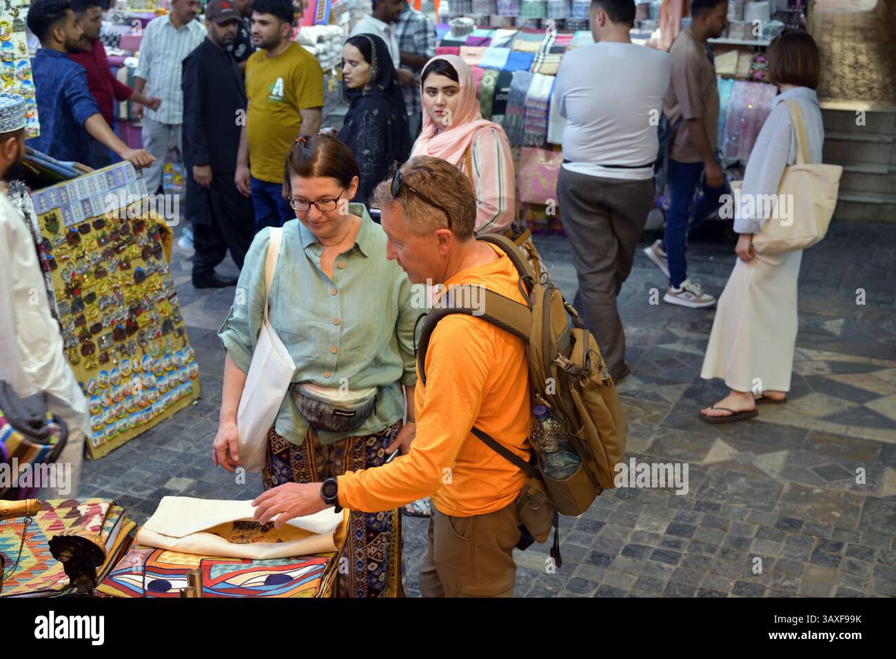 Muscat. Oman - April 01, 2025: Inside Muscat souq. Muttrah Souq is one ...