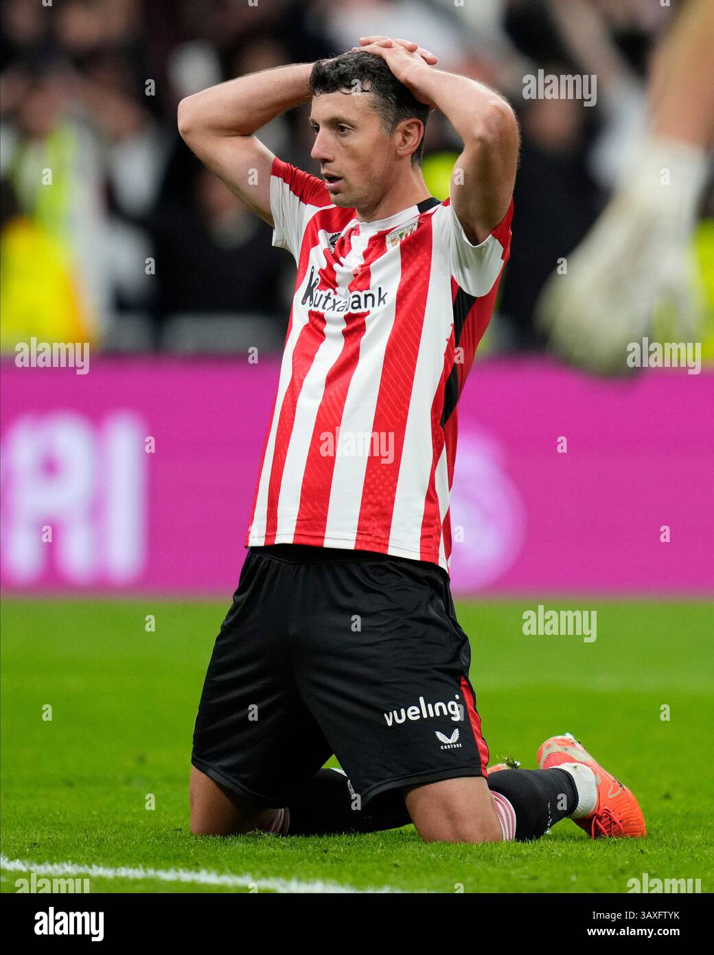 Madrid, Spain. 20th Apr, 2025. Mikel Vesga of Athletic de Club during ...