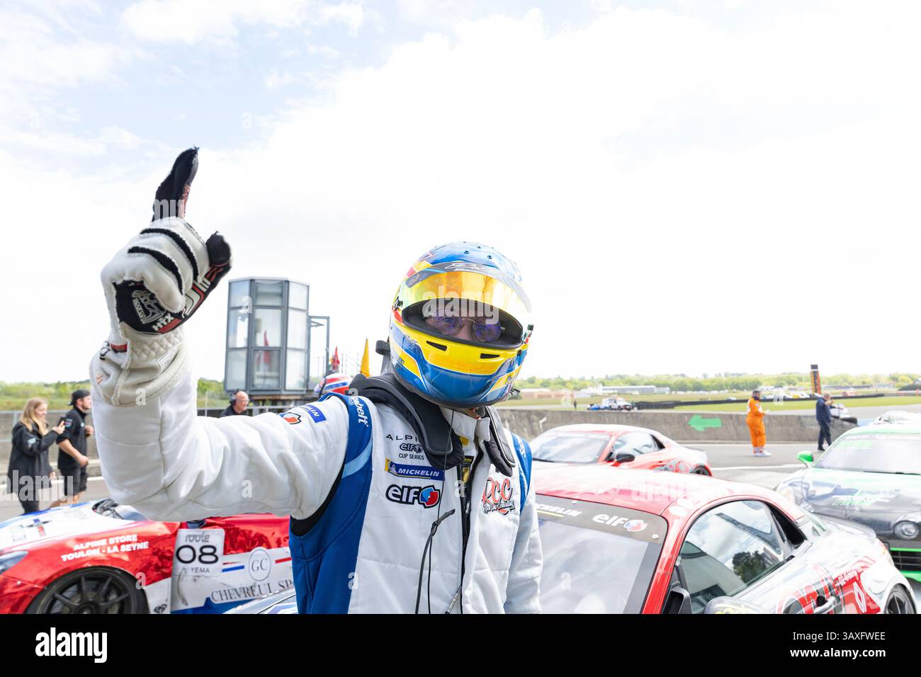 during the 1st round of the Alpine Elf Cup Series 2025, from April 19 ...
