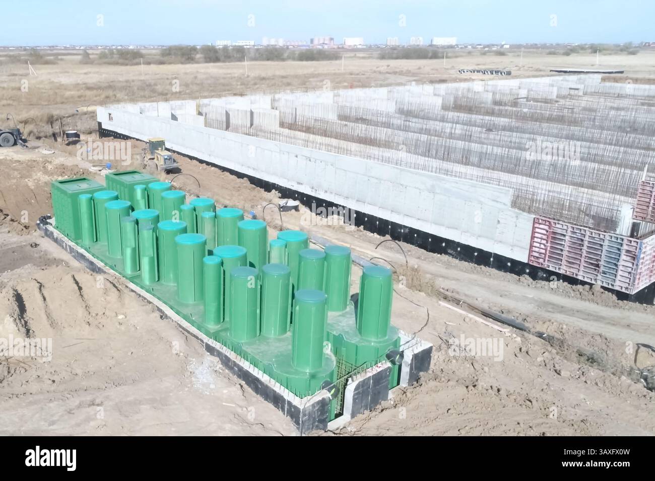 Construction of sewerage system at an industrial facility. Construction ...