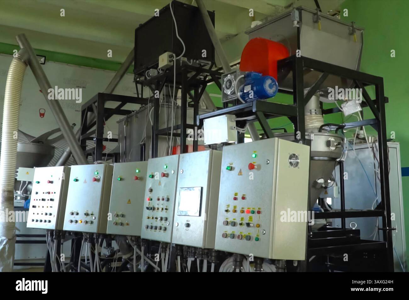 room with industrial ventilation motors. room with industrial ...