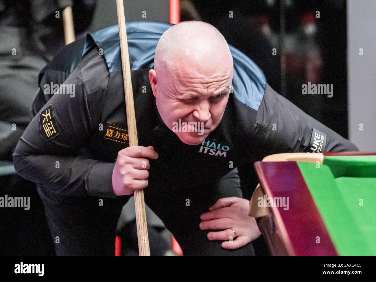 John Higgins during his match against Joe O'Connor (not pictured ...