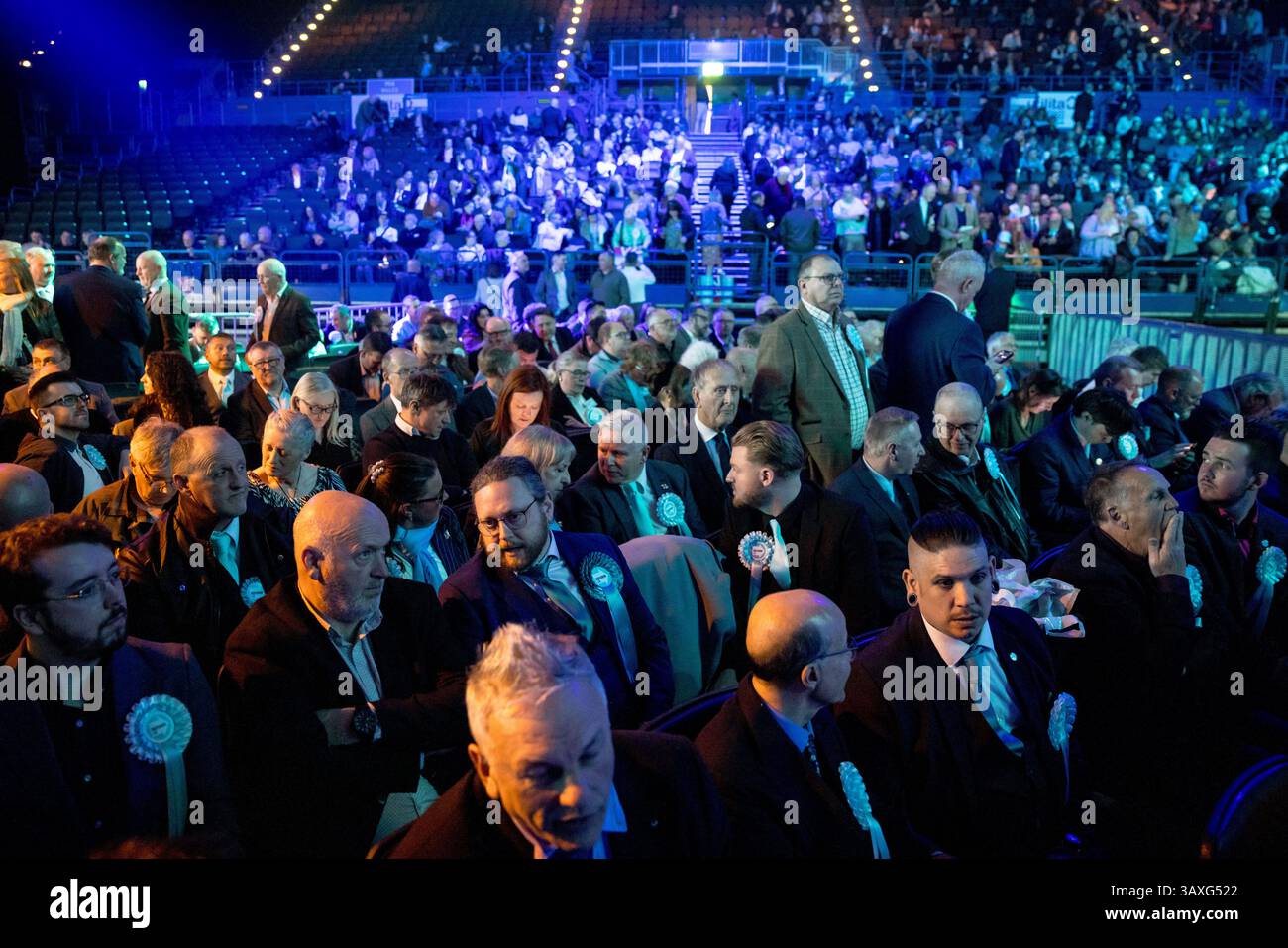 Supporters gather for the Reform UK partyÕs local and mayoral election ...