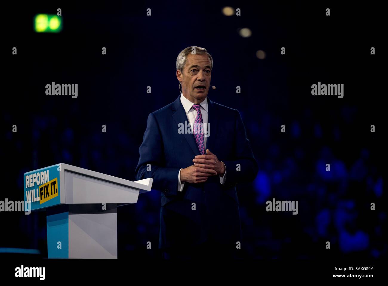 Reform UK leader and Member of Parliament for Clacton Nigel Farage ...